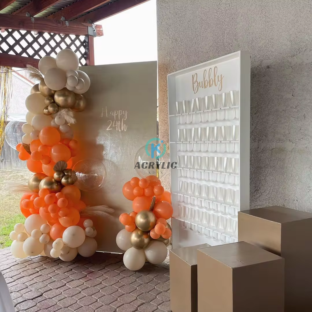 Acrylic Wine Holder Prosecco Wall Display Rack Event Display Stand