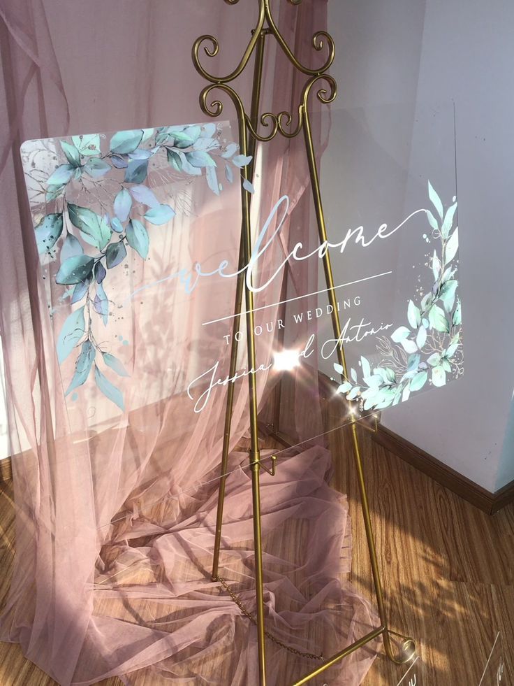 Wedding Table Plan Acrylic welcome Glass Board