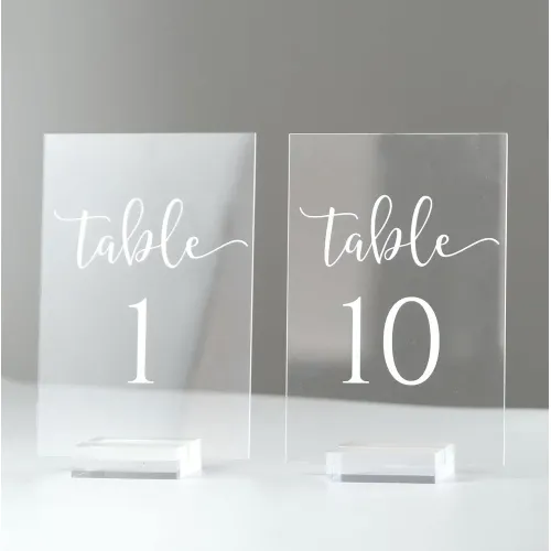 Acrylic Wedding Table Sign A5 Table Numbers