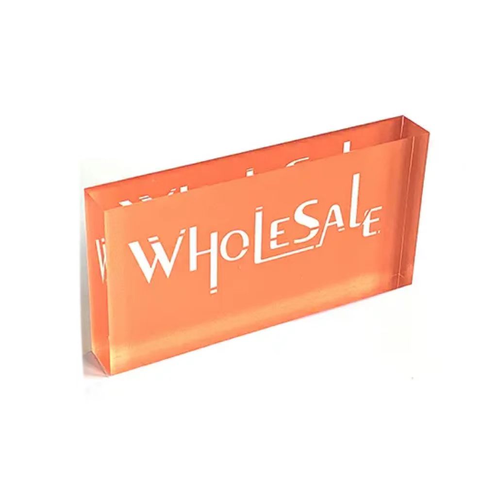 Acrylic Logo Block, Transparent Acrylic Blocks with logo imprinted
