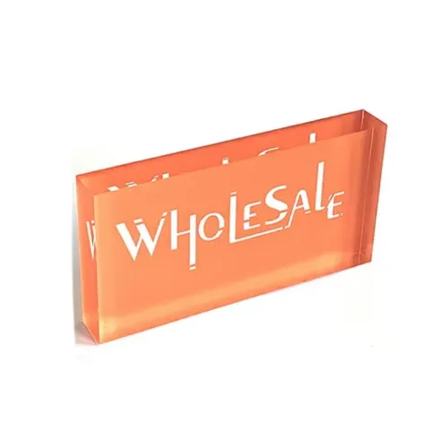 Acrylic Logo Block, Transparent Acrylic Blocks with logo imprinted
