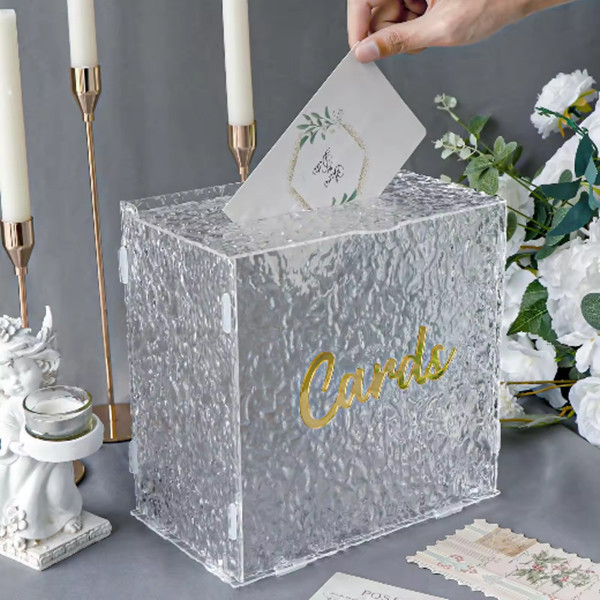 Personalized Acrylic Wedding Card Box - Elegant & Custom Designs