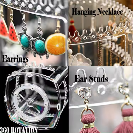 Custom Acrylic Detachable Stud Earrings Display Stand – Stylish Jewelry ...