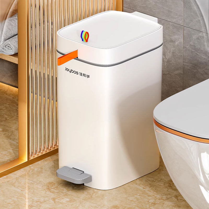 step-on opening trash can