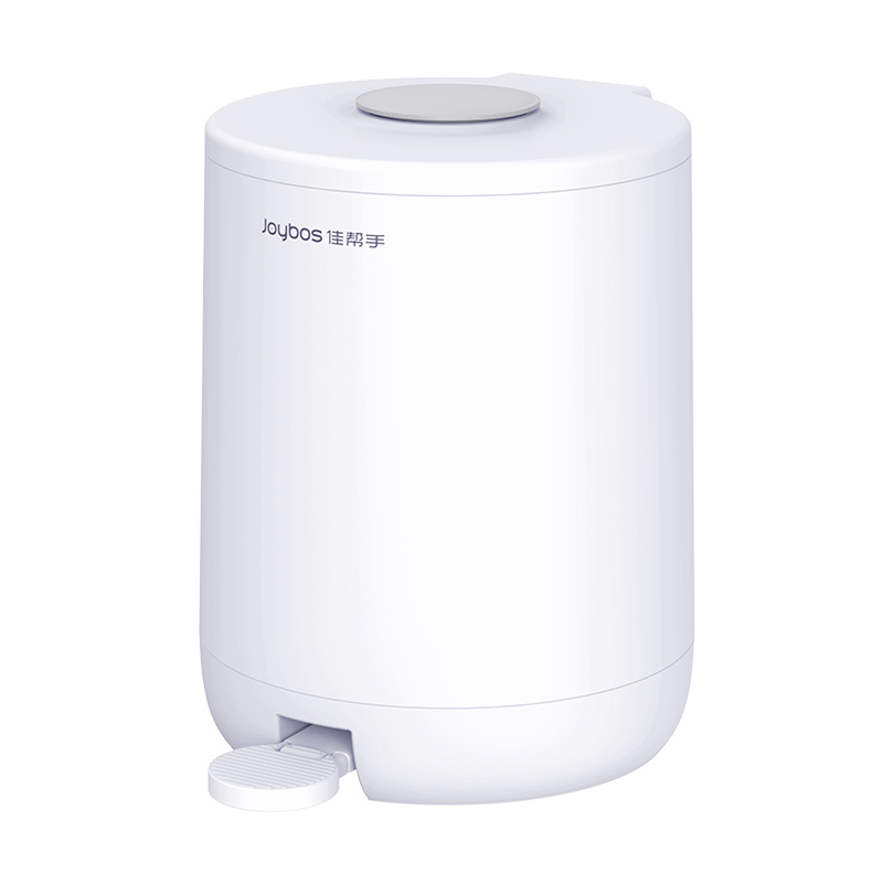 circular trash can with lid and step-on opening