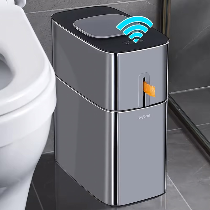 stainless steel small sensor lid pull-out trash can