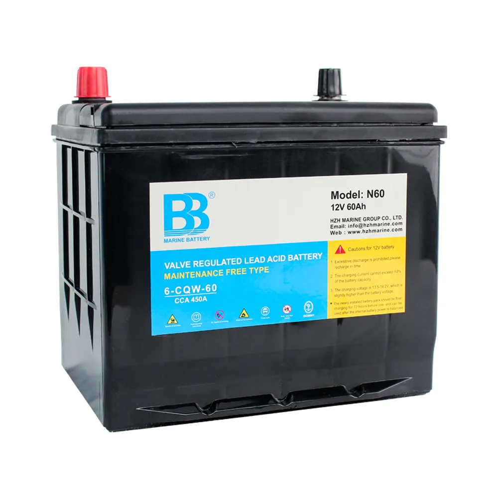 N60 12V 60Ah Marine Starting Battery | 450 CCA, 550 MCA