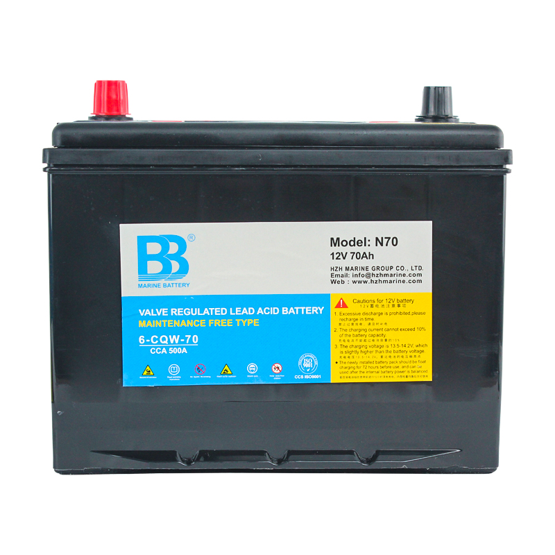 N70 12V 70Ah Marine Starting Battery | 500 CCA, 650 MCA