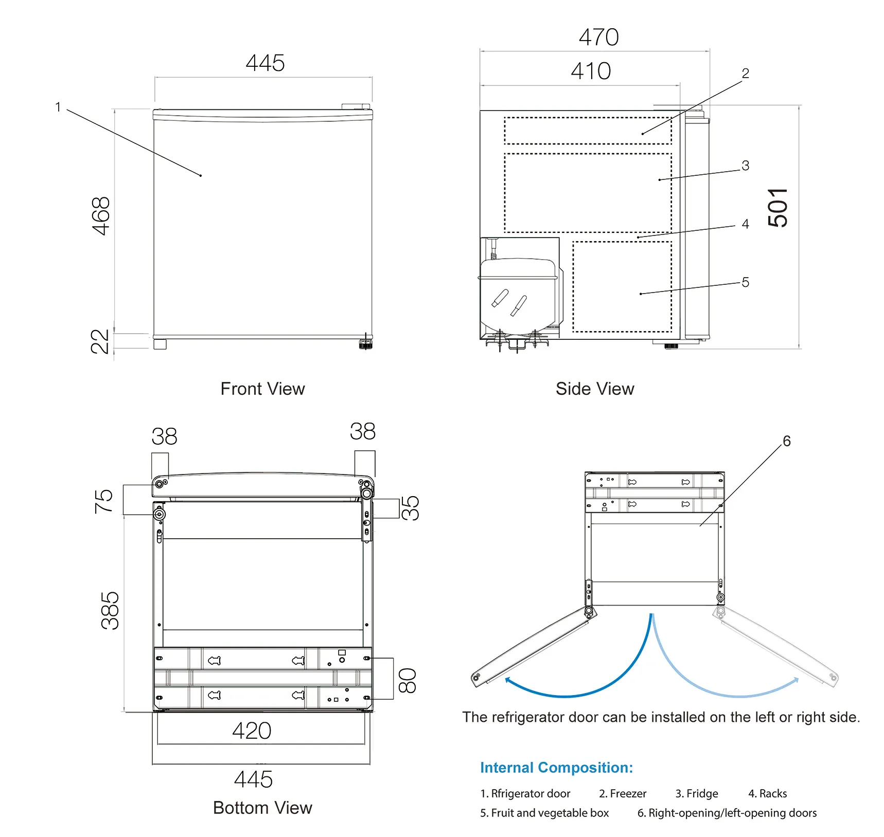 IOCEAN OC-BC50: Versatile 50L Marine Refrigerator for Boats & RVs