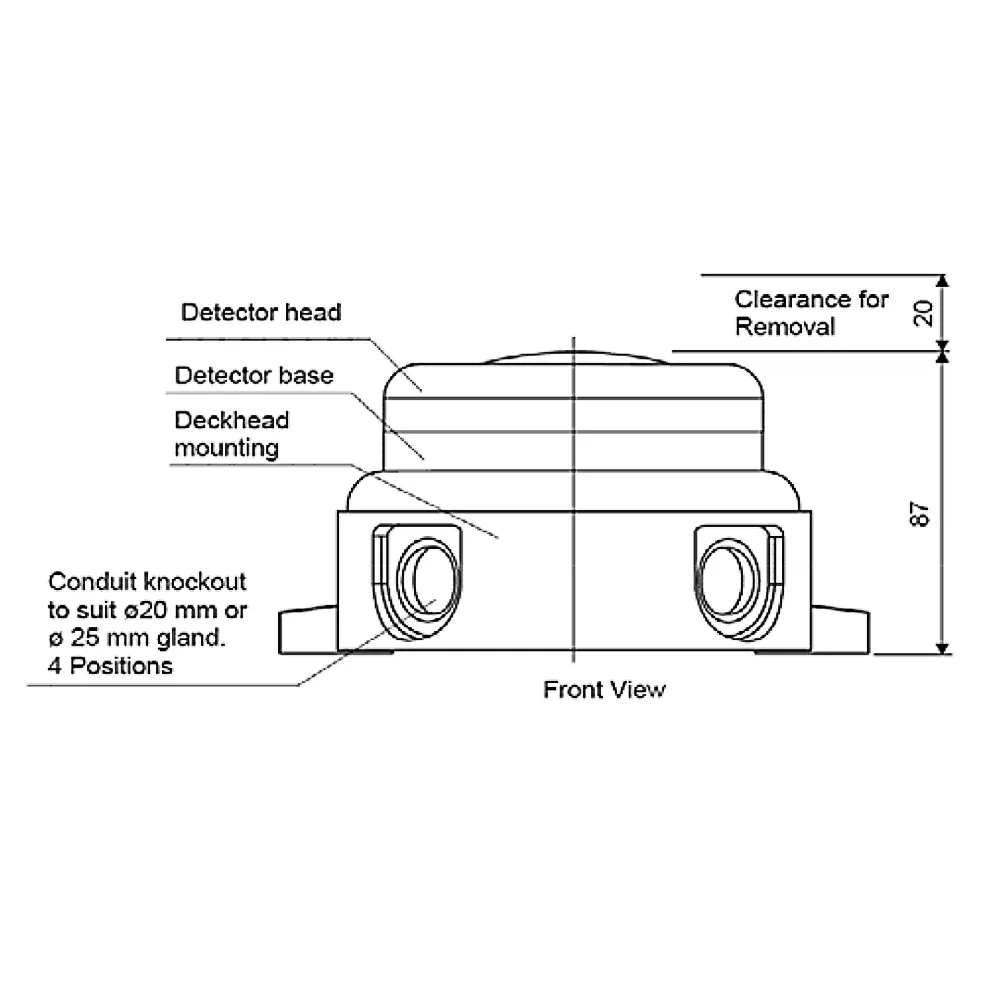 601FEX-M Infrared Flame Detector Head for Hazardous Marine Environments