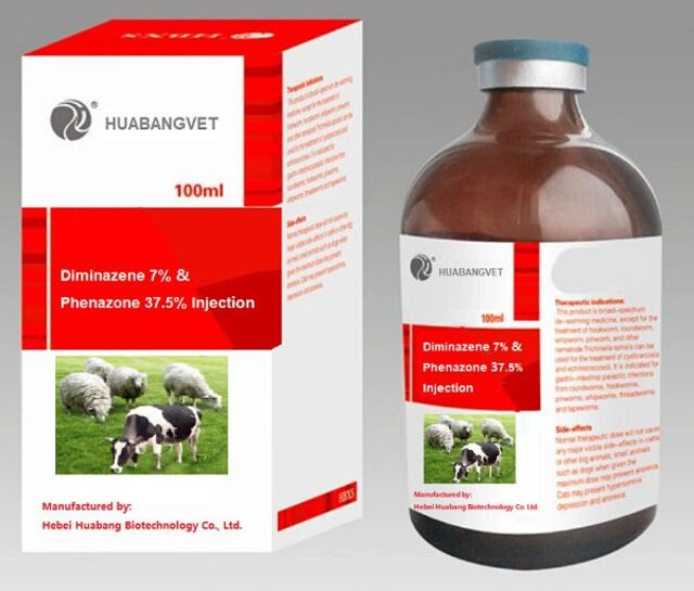 Diminazene 7% + Phenazone 37.5% Injectable Solution