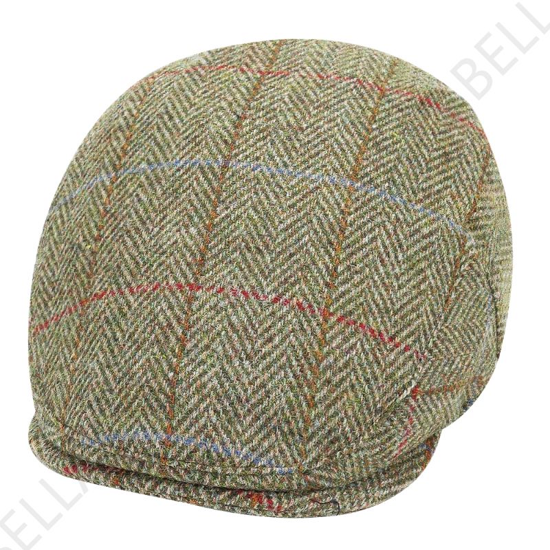 Wool Plaid Peaked Cap, Cheshire Flat Cap, Ivy Cap