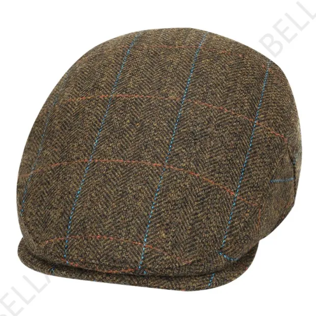 Wool Plaid Peaked Cap, Cheshire Flat Cap, Ivy Cap