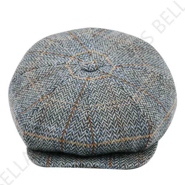 8 piece flat cap,8 piece cap tweed,8PANELS CAPS
