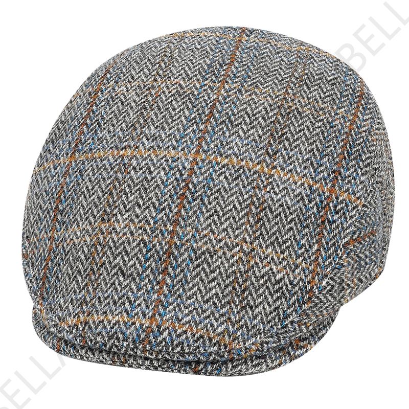 High-Quality Wool Ivy Cap, peaked hat