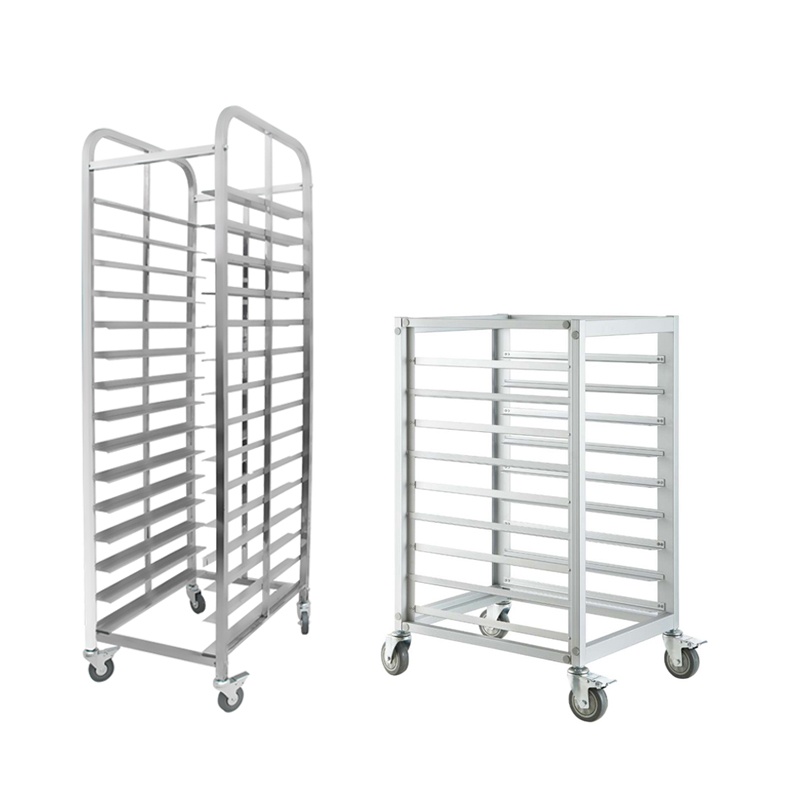 Stainless Steel Bakery Trolley, Wheeled Baking Rack Cart, Adjustable ...