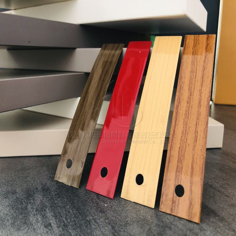 All colors Wood Grain and solid pvc edge banding High Gloss