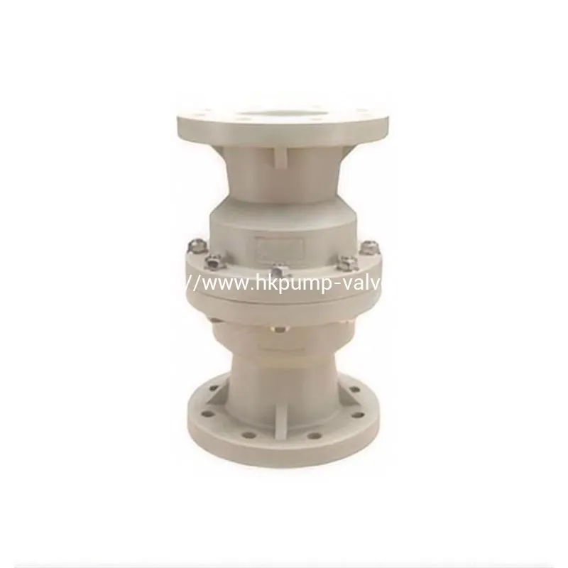 All-plastic vertical check valve