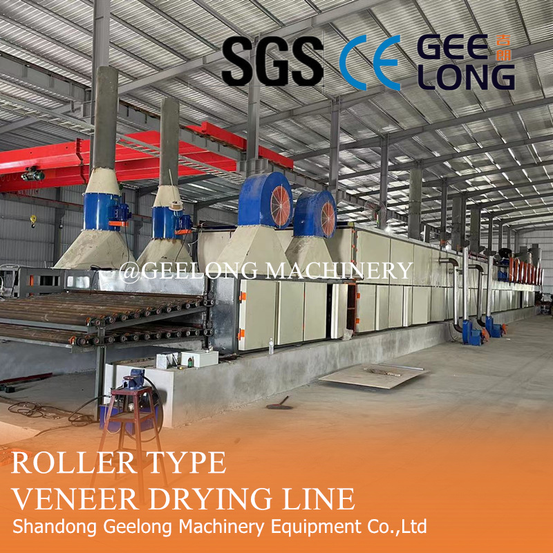 Plywood Core Veneer Roller Dryer, Roller Type Veneer Drying Line Equipment