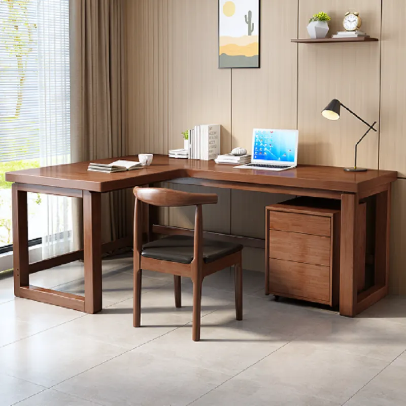 Solid wood desk study table