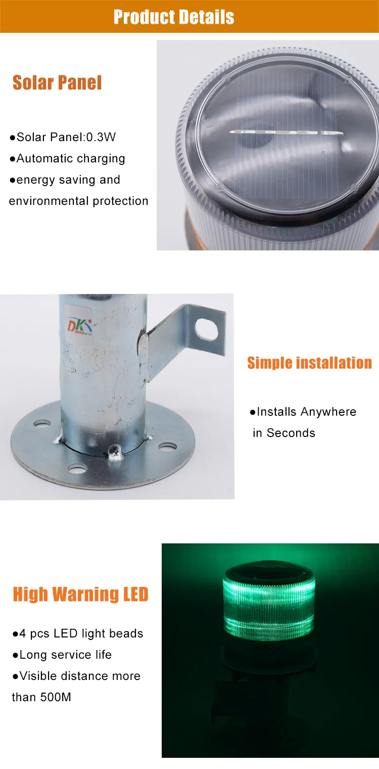 DK Road Cone LED Beacon Warning Light - Bright & Efficient
