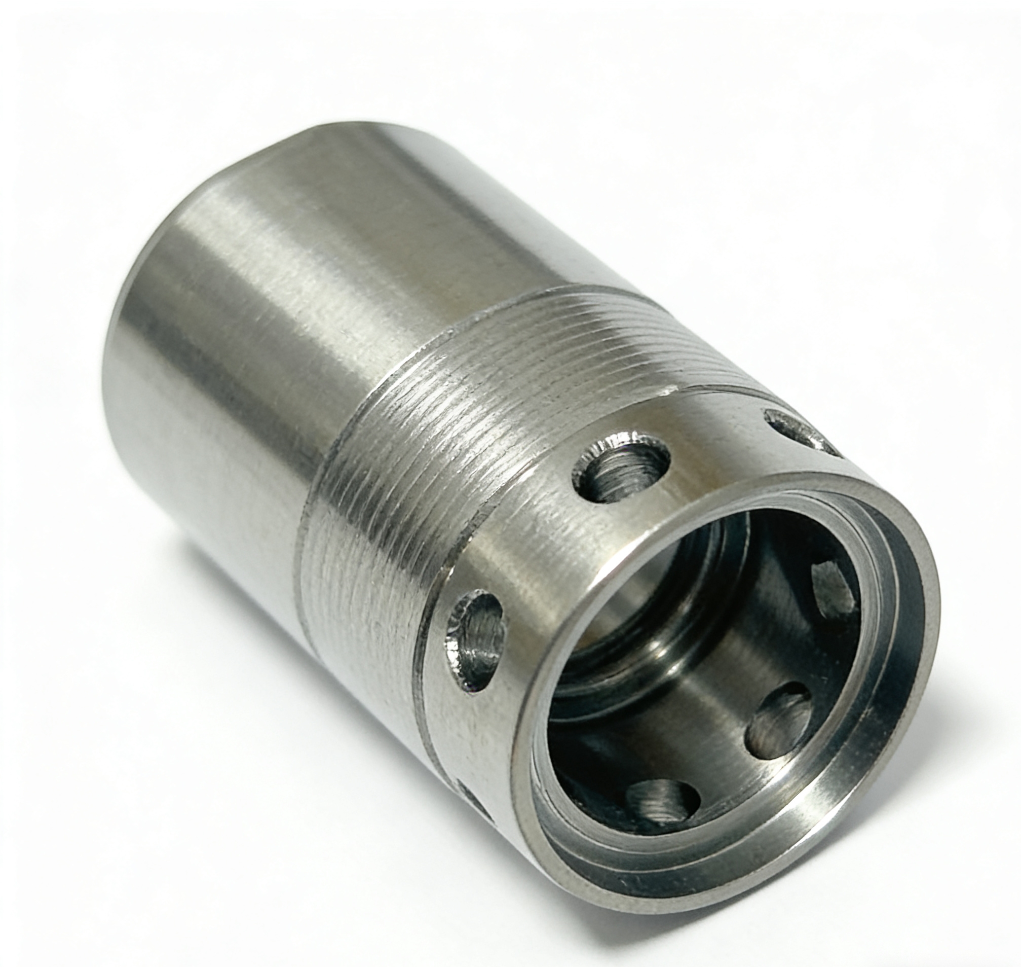 High-Pressure CNC Aluminium Thread Extension Adapter