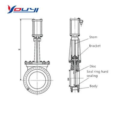 Pneumatic Non-rising Knife Gate Valve