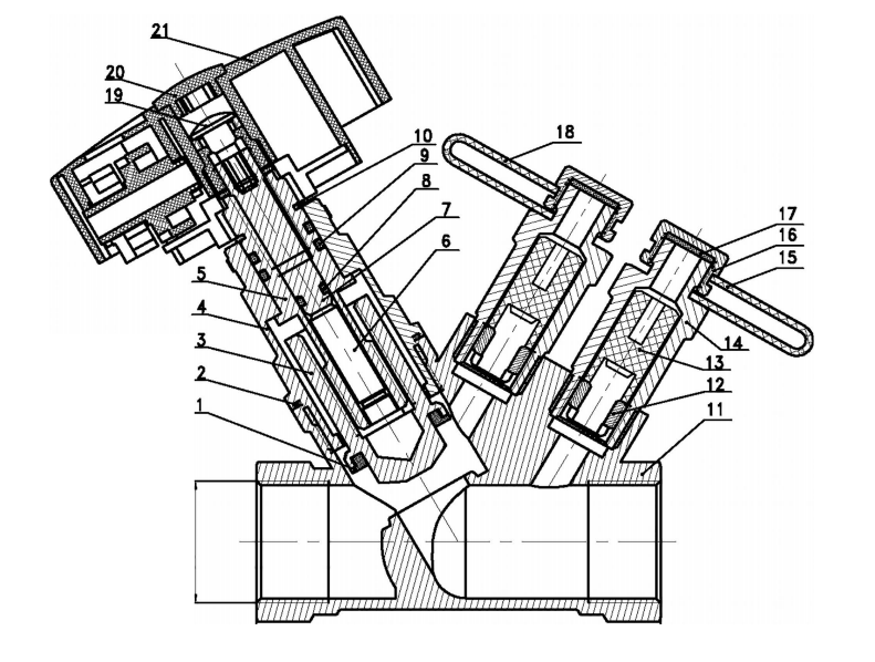 Heavy Type Brass Static Digital Lock Balance Valve