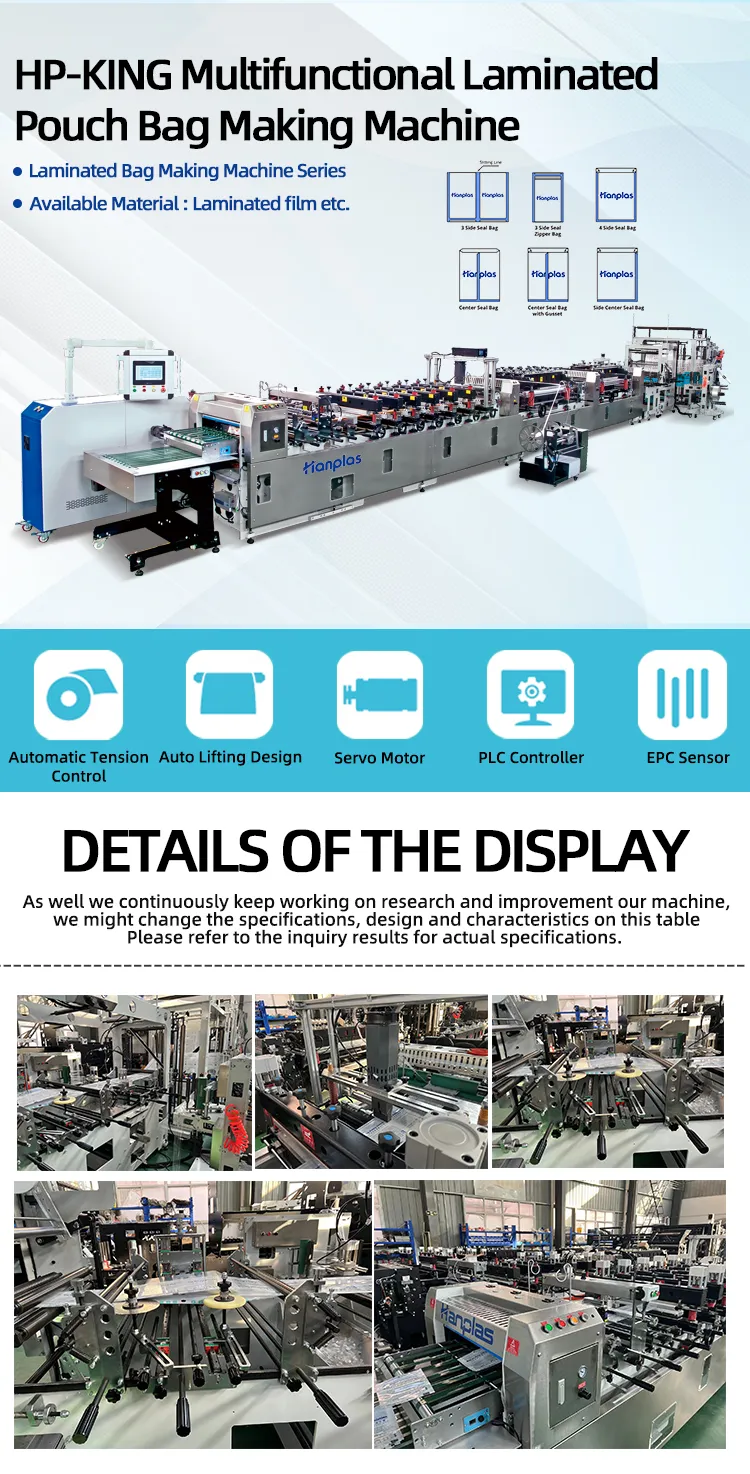 Multifunctional laminated pouch bag making machine