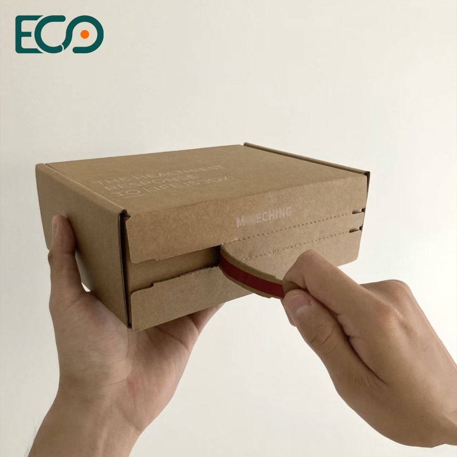 Custom Easy Tear Strip Corrugated Paper Box with Zipper