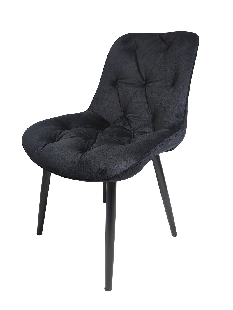 Modern living room fabric metal legs accent dining chairs