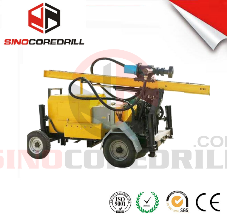 Rig Pengeboran Sumur Air yang Dipasang di Trailer JS150