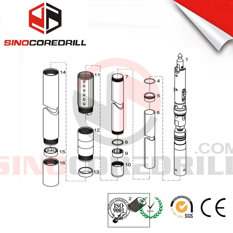 BQ3 NQ3 HQ3 PQ3 Wireline Triple Tube Conventional Core Barrel Assembly