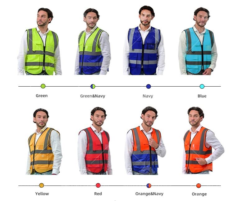High Visibility Reflective Orange Safety Vest