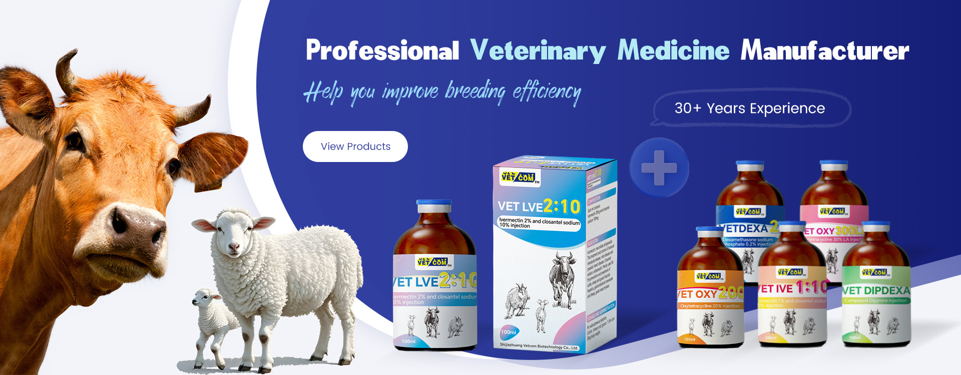 Over 30 years' experience for veterinary medicine, Vetcom Biotechnology
