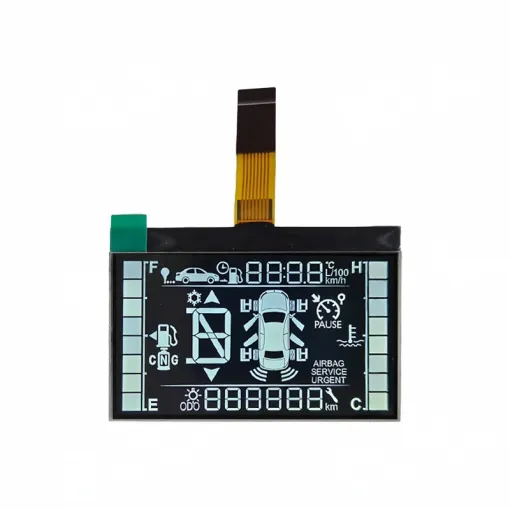 7 Segment Monochrome Custom Lcd Display Screen
