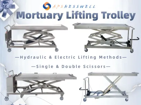 Morgue Body Lifting Trolley,Mortuary Scissor Lift,Cadaver Lift