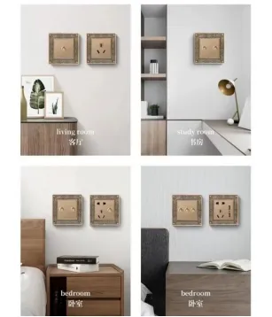 The classic color combinations for walls and switches