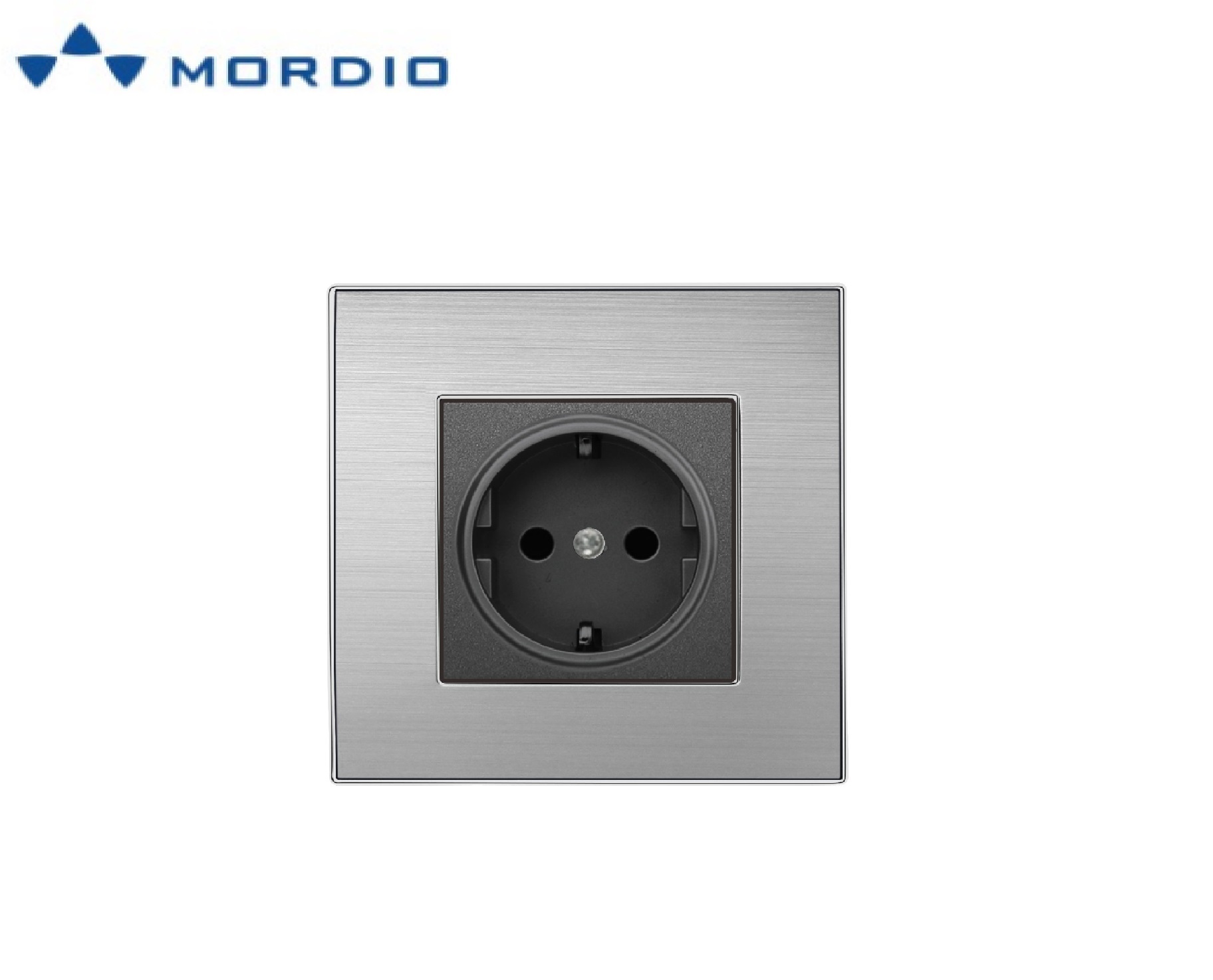 K310 Metal 2P+E 16A French socket outlet shutter