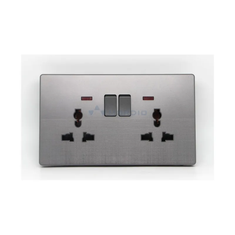 Nigeria brushed double 13A 5pin multiple socket
