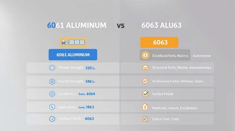 6061 vs 6063 Aluminum: Selection Guide 2025