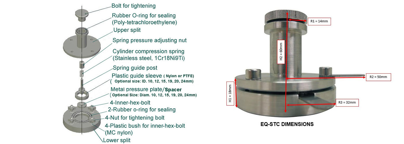 Buy Two Electrode Split Test Cell Device for R&D Coin Cell Battery