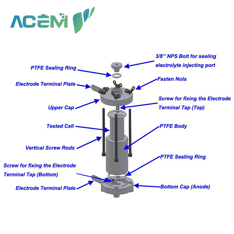 Buy Split Type Test Cell for Cylindrical Battery 26650 / 21700 / 33135
