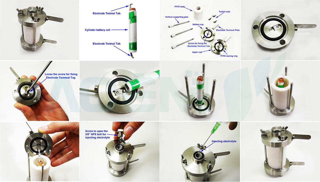 Buy Split Test Cell for Lab 18650 Cylindrical Battery