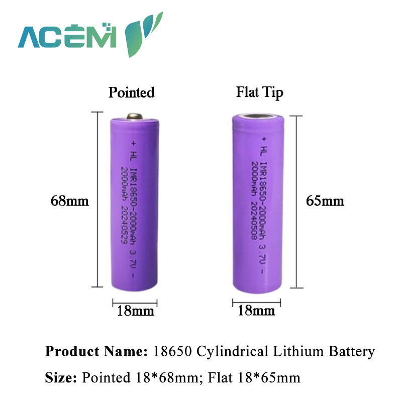 Buy 18650 Cylindrical Battery 2000mAh for Li-ion Battery Research