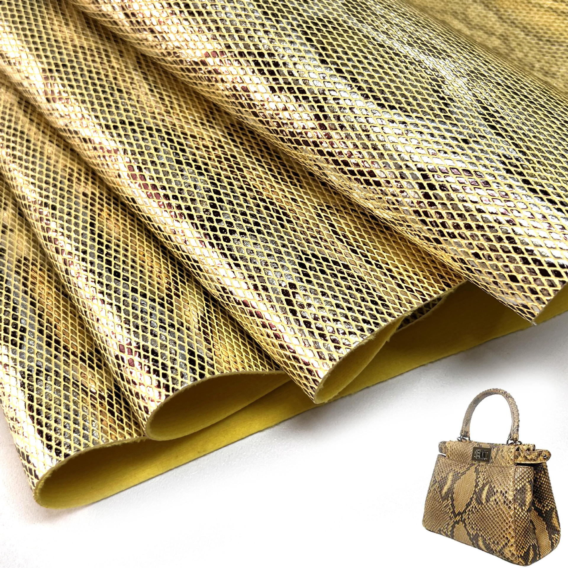 Classic Snakeskin Shoe Bag Material