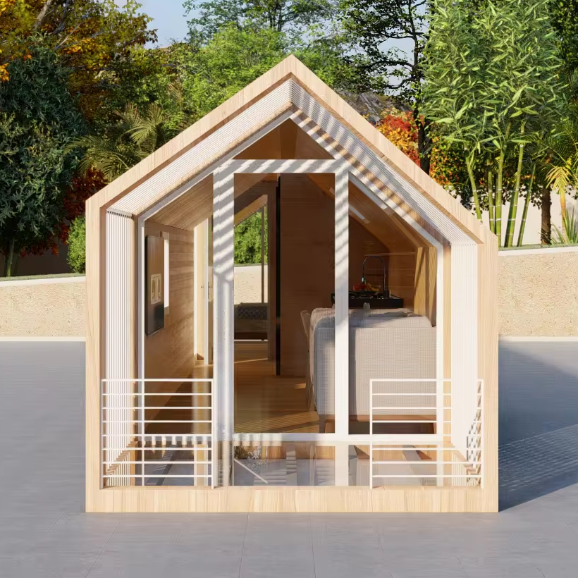 Prefab Light Steel Framing Small Resort Garden Studio A Frame Cabin House