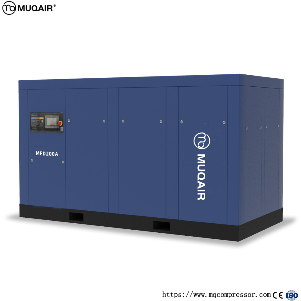 200KW 300HP Double Stage Permanent Magnet VSD Compressor Silent Screw ...