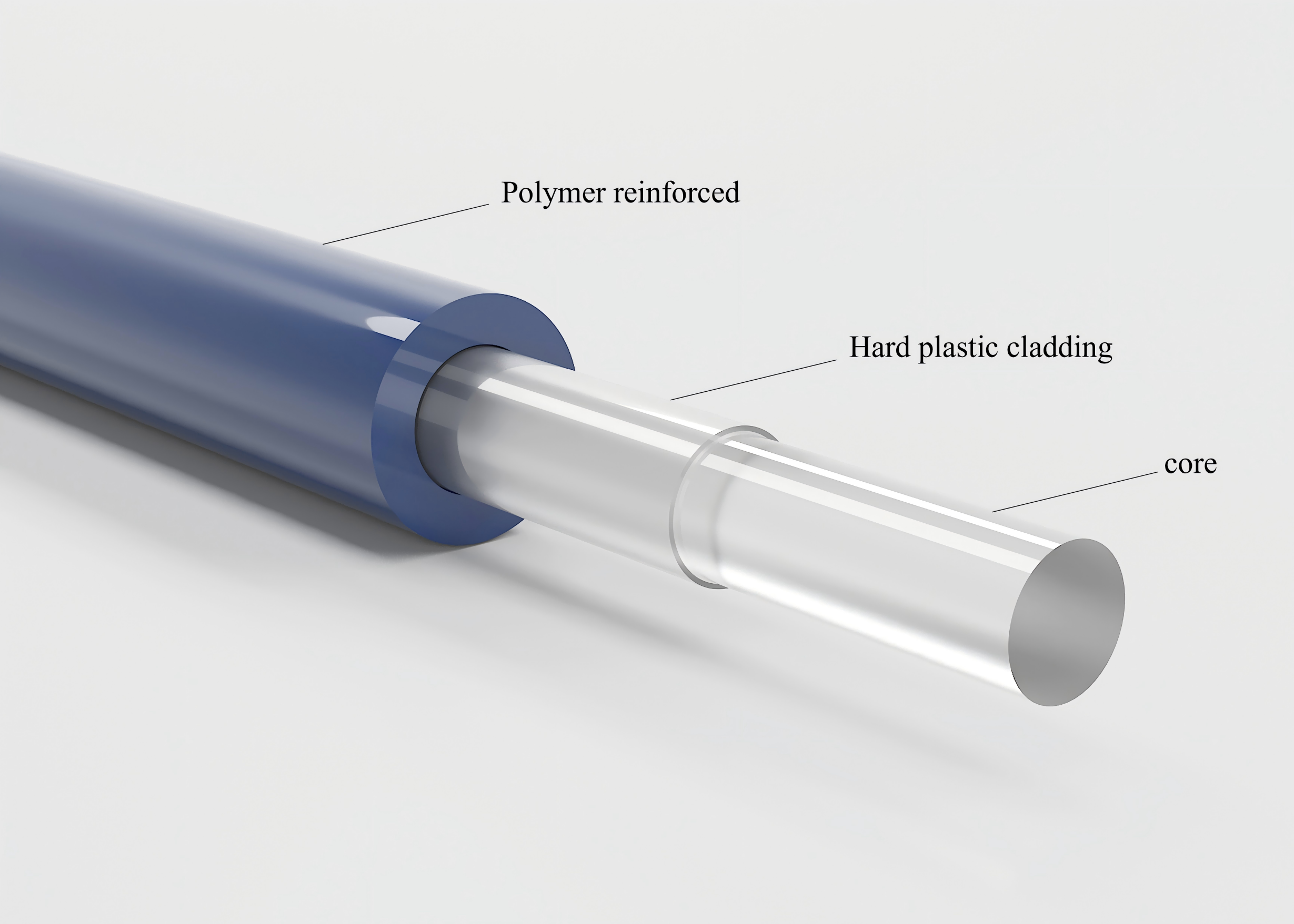 Hard Plastic Clad Large Mode Field Area Fiber