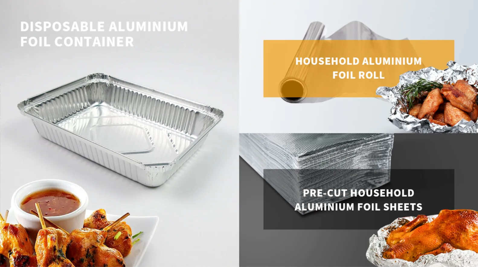 Pop-Up Aluminum Foil Sheets For Food Wrap